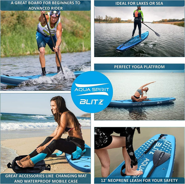 AQUA SPIRIT Blitz 12'6" PREMIUM iSUP Inflatable Stand up Paddle Board – Aqua Spirit iSUPs UK